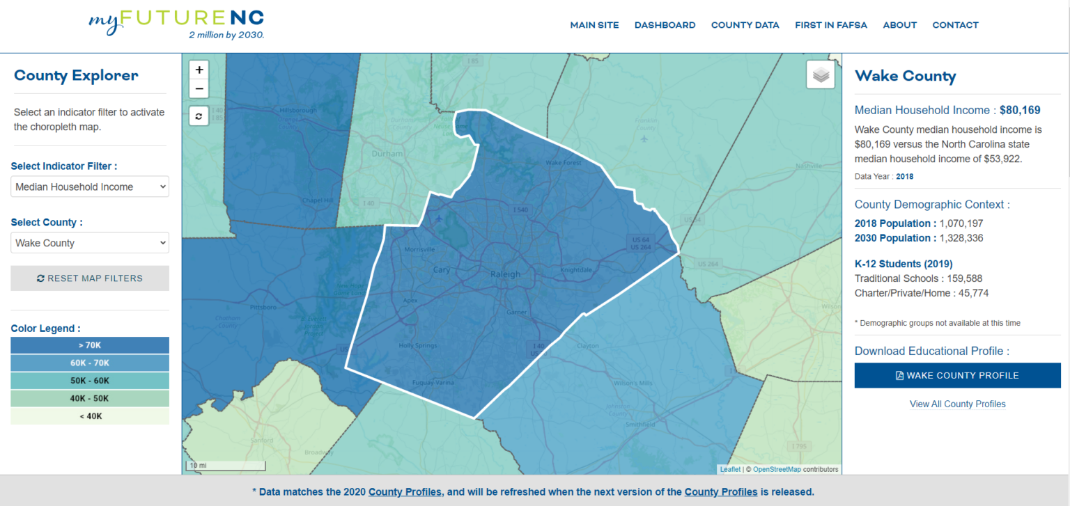 New interactive map improves County Explorer | Carolina Demography